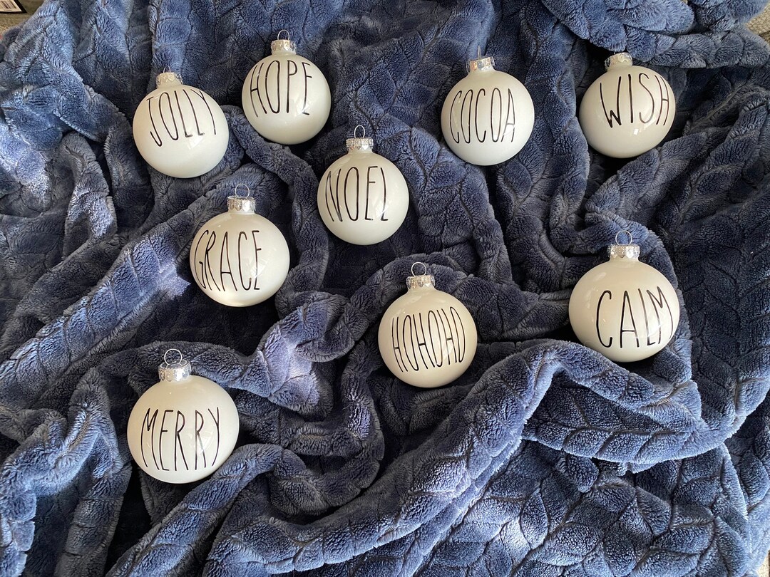 Rae Dunn Inspired Christmas Balls - Etsy