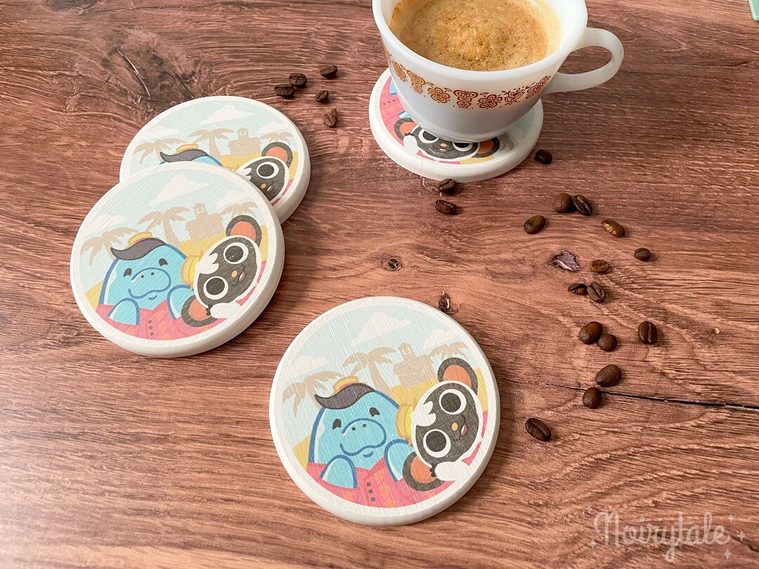 ACNH HHP Wardell Niko Island Water Absorbent Coaster - Etsy