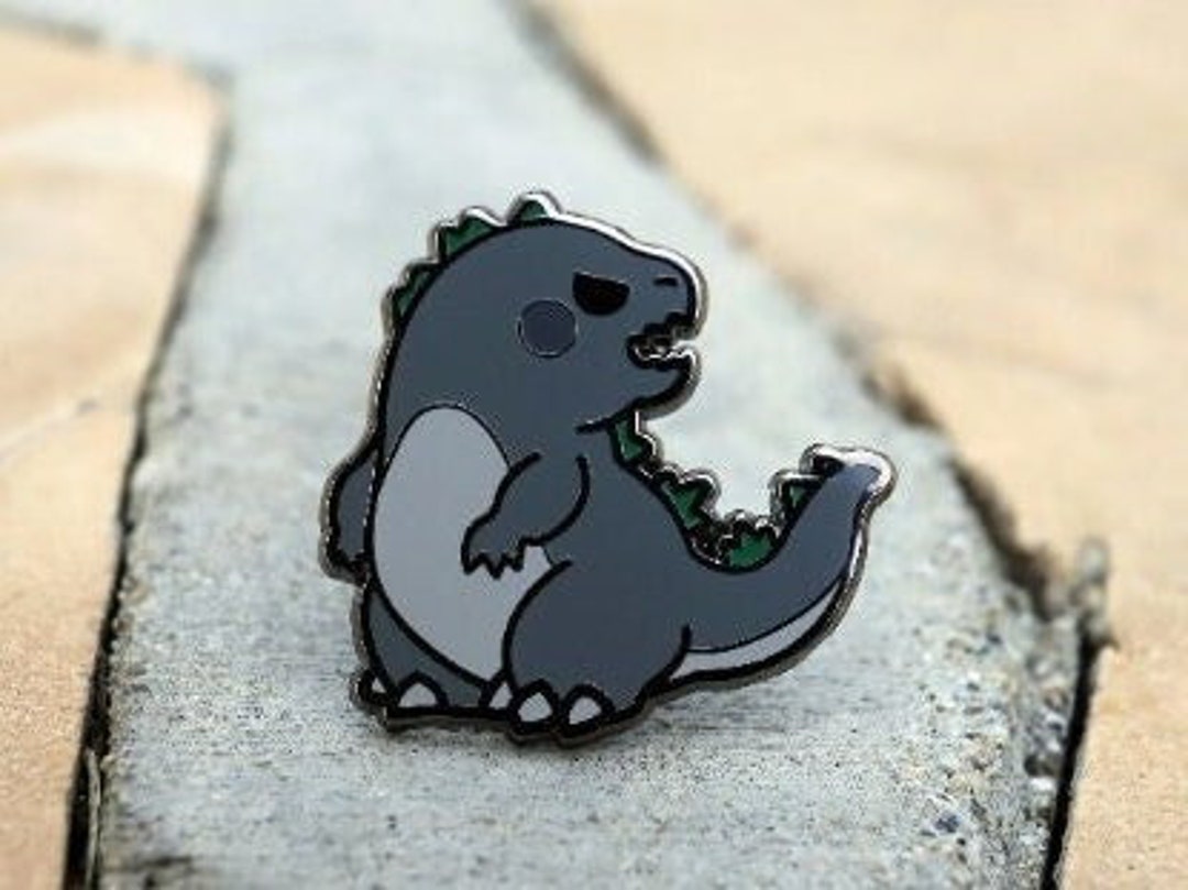 Chibi Zilla Kaiju Enamel Pin - Etsy
