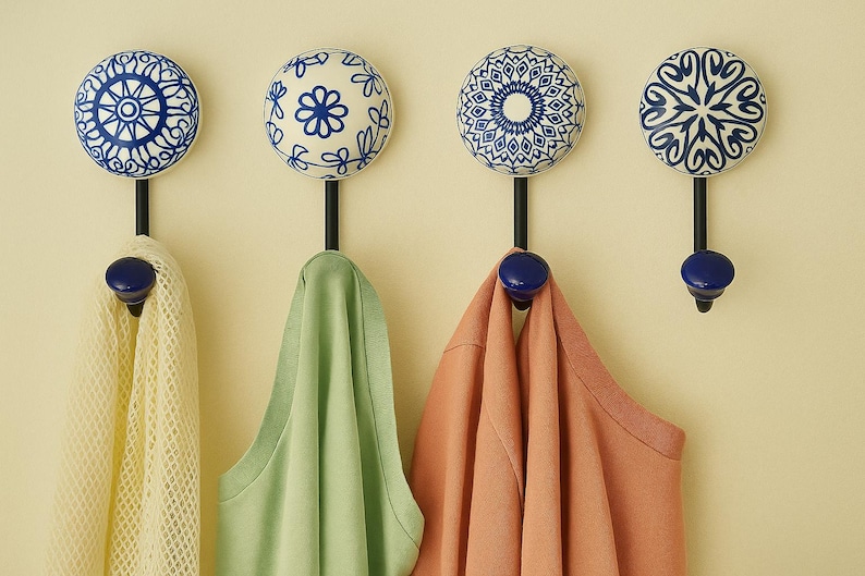 Vintage Ceramic Wall Hook – Boho Decorative Entryway Hanger - Etsy