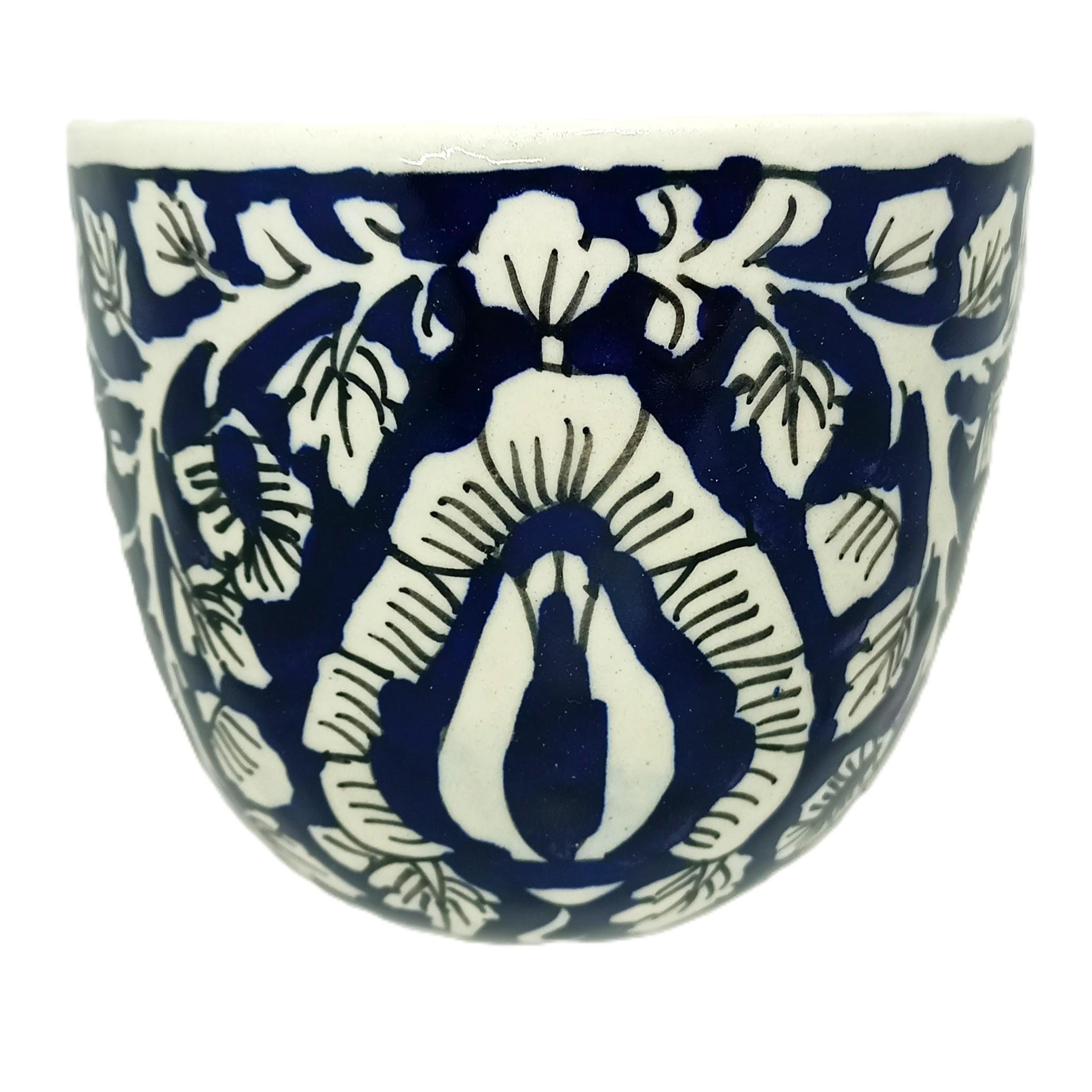 Hand-painted Ceramic Wall Cone Planter – Multicolor Floral & Village ...