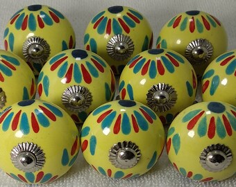 Flat Grey Ceramic Knobs Kitchen Cabinet Knobs Hardware Knobs Cupboard Knobs Drawer Knobs Cabinet ...