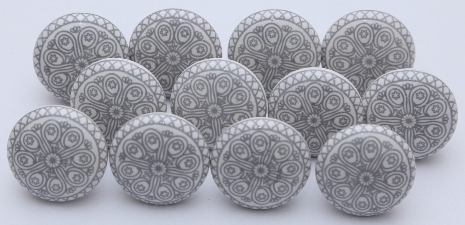 Flat Grey Ceramic Knobs Kitchen Cabinet Knobs Hardware Knobs Cupboard Knobs Drawer Knobs Cabinet ...