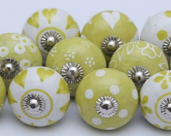 Flat Grey Ceramic Knobs Kitchen Cabinet Knobs Hardware Knobs Cupboard Knobs Drawer Knobs Cabinet ...
