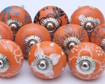 Flat Grey Ceramic Knobs Kitchen Cabinet Knobs Hardware Knobs Cupboard Knobs Drawer Knobs Cabinet ...