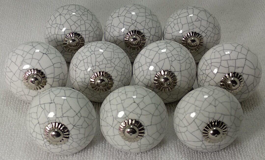 Grey White Ceramic Knobs Kitchen Cabinet Knobs Hardware Knobs Cupboard Knobs Drawer Knobs ...