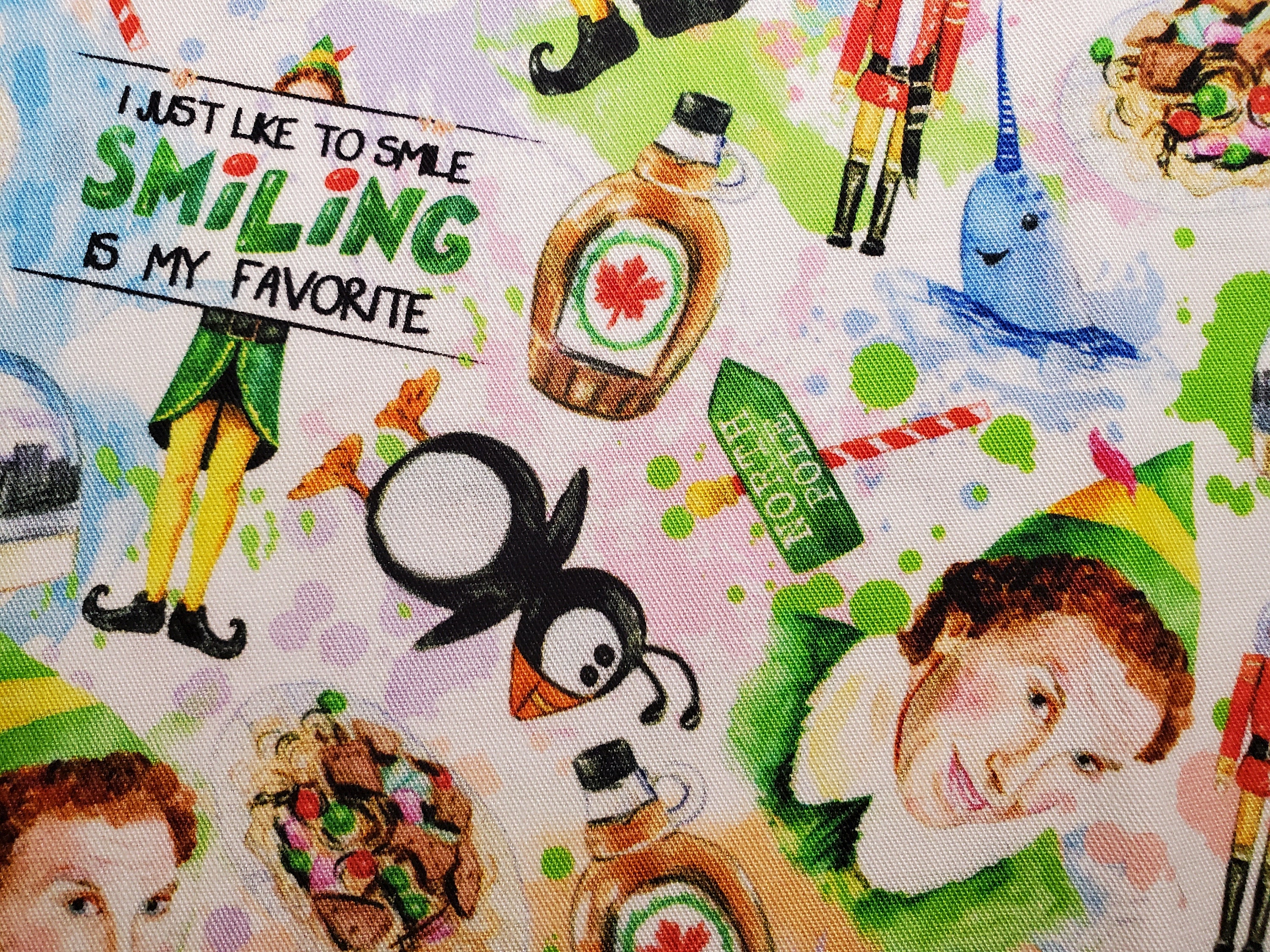 IN STOCK | Maple Elf Fabric | Smile | Christmas | 100 % Cotton | by the ...