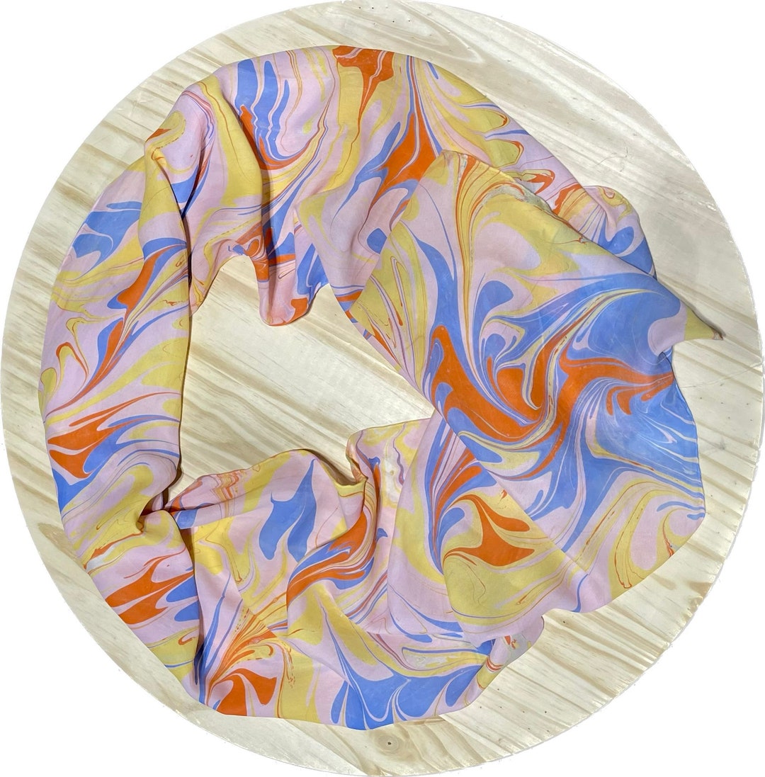 Marbled Majesty Hand-marbled Silk Scarf - Etsy