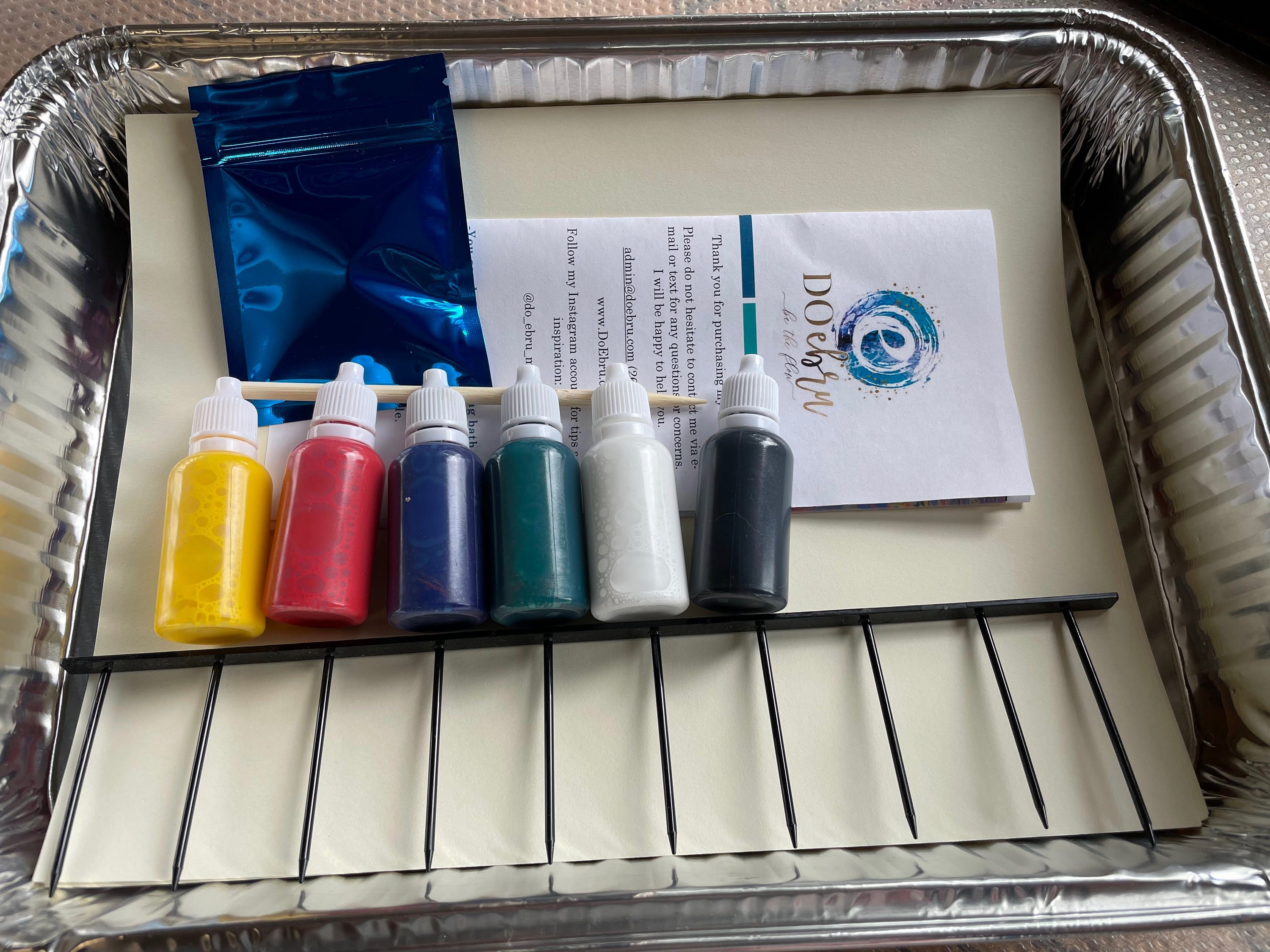 Ultimate Paper Marbling Kit: Pre-mixed, User-friendly Paints for Kids ...