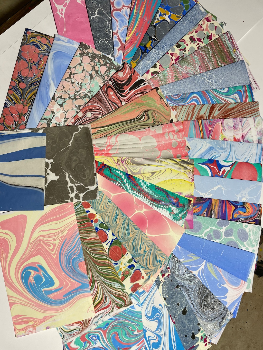 Exquisite Hand-marbled Paper Collection: Artisan-crafted Designs for ...