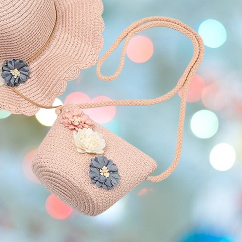 Colorful Handmade Straw Bag / Kids Straw Bag / Shoulder Tote - Etsy