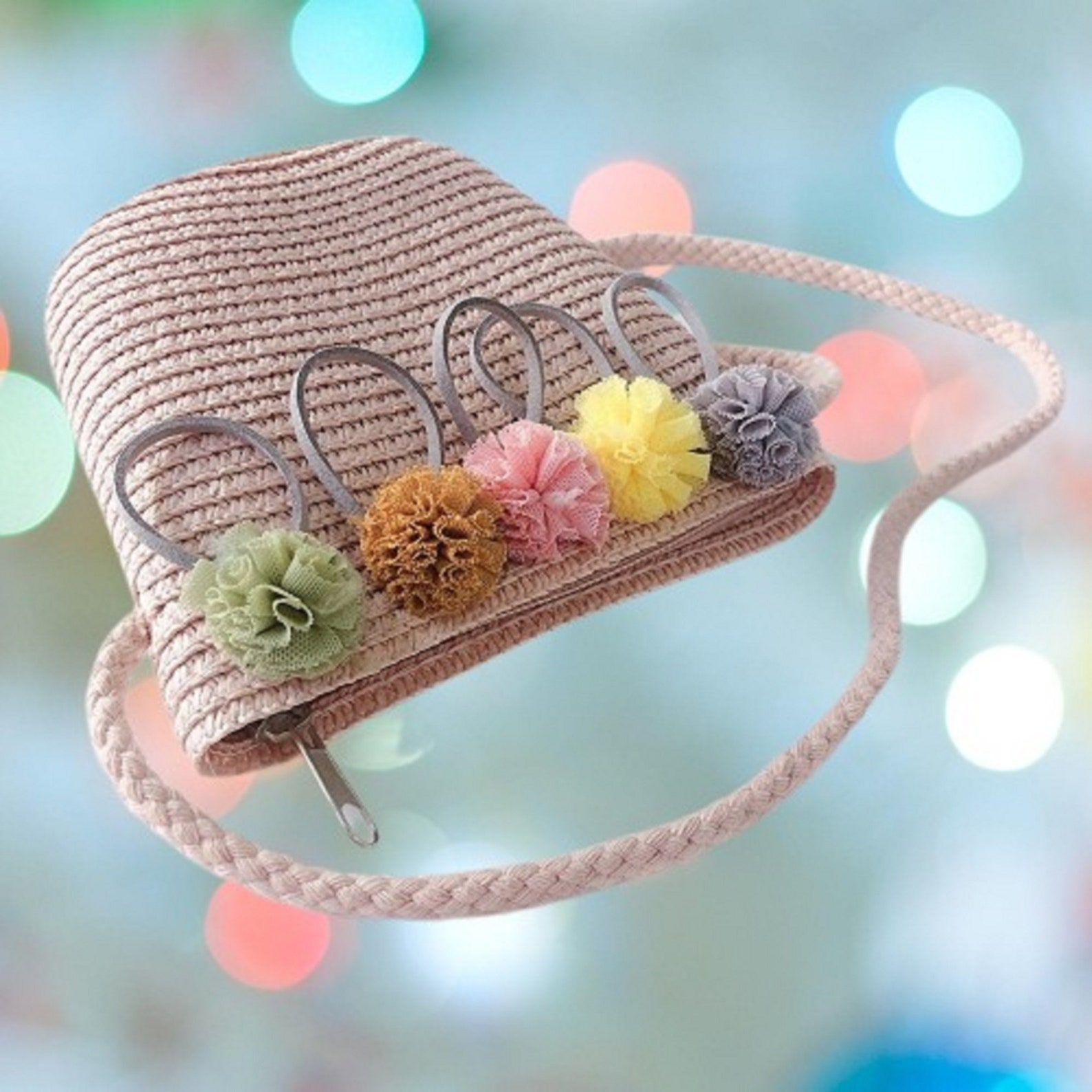 Colorful Handmade Straw Bag / Kids Straw Bag / Shoulder Tote - Etsy