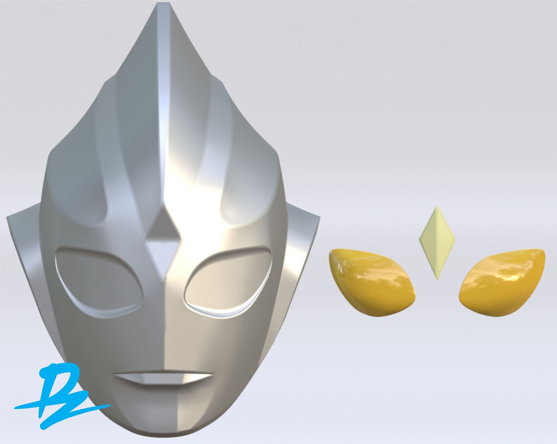 Mask Ultraman Tiga 3d Print File - Etsy