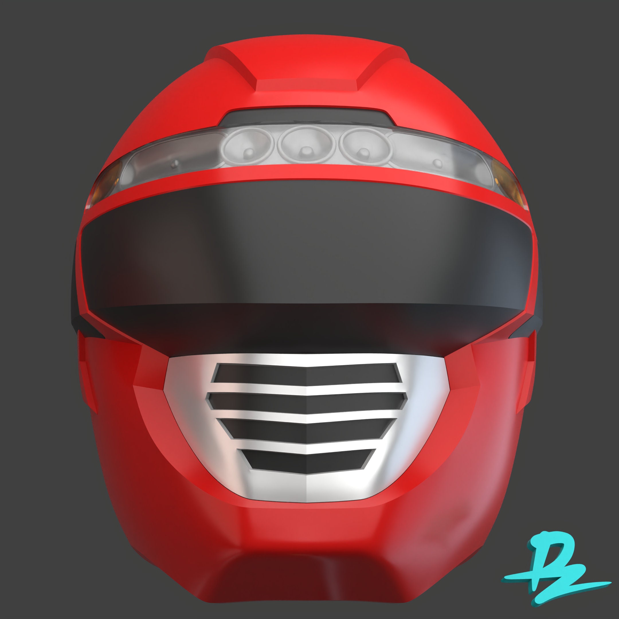 Boukenger Red Helmet 3D Model File - Etsy