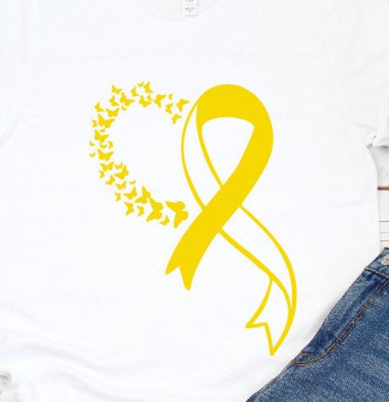 Childhood Cancer Svg CURE Childhood Cancer SVG Gold Ribbon | Etsy