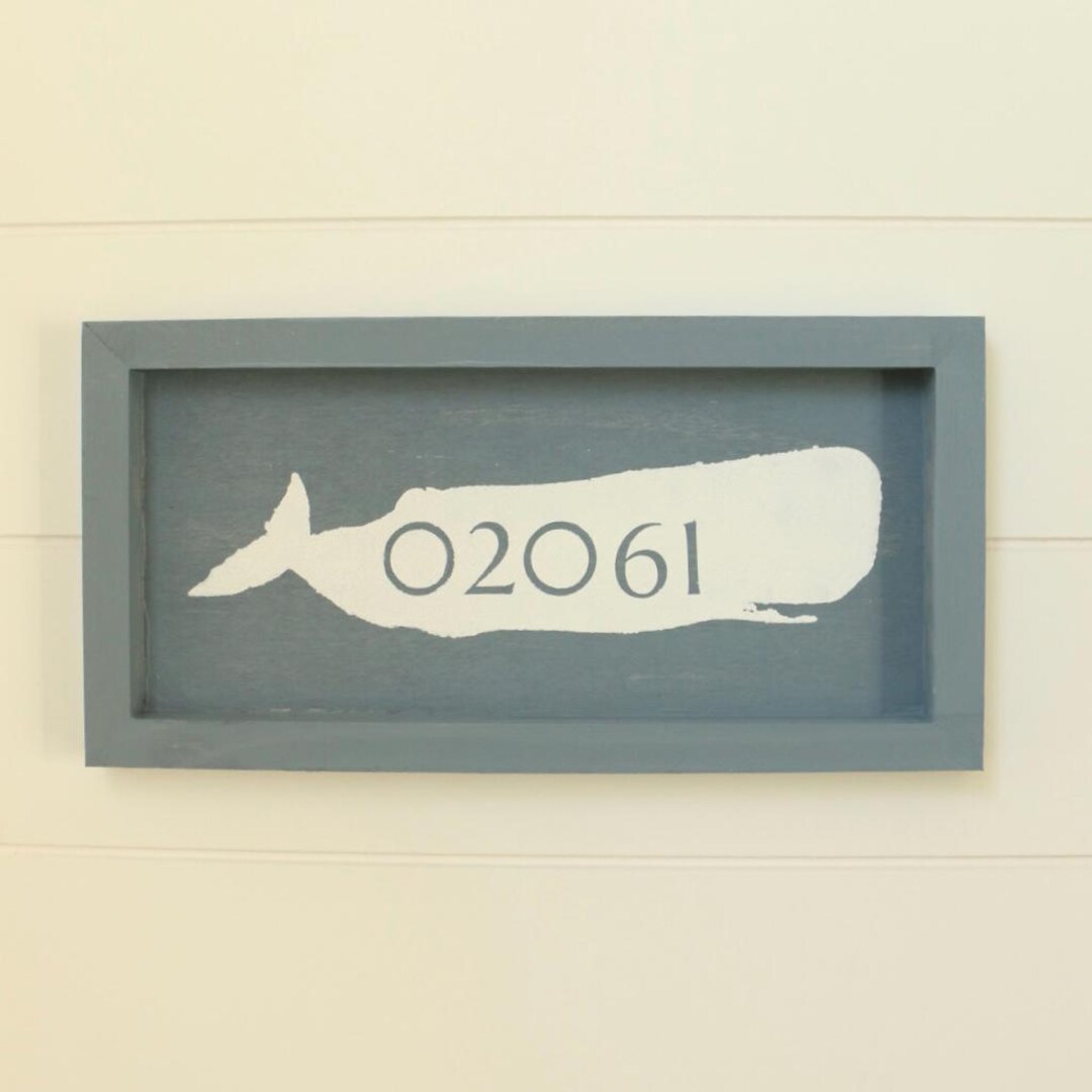 Norwell MA Whale Zip Code Sign, Housewarming Gift - Etsy