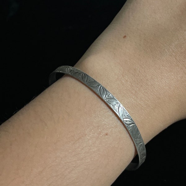 Silver Bangle - Etsy