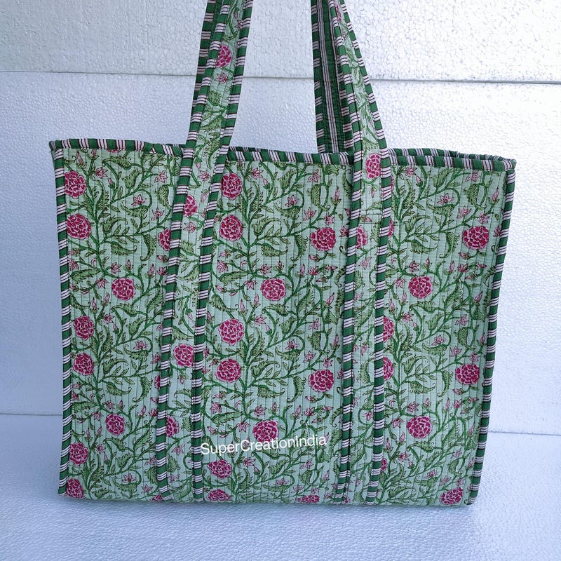Quilted Tote Bag - Etsy