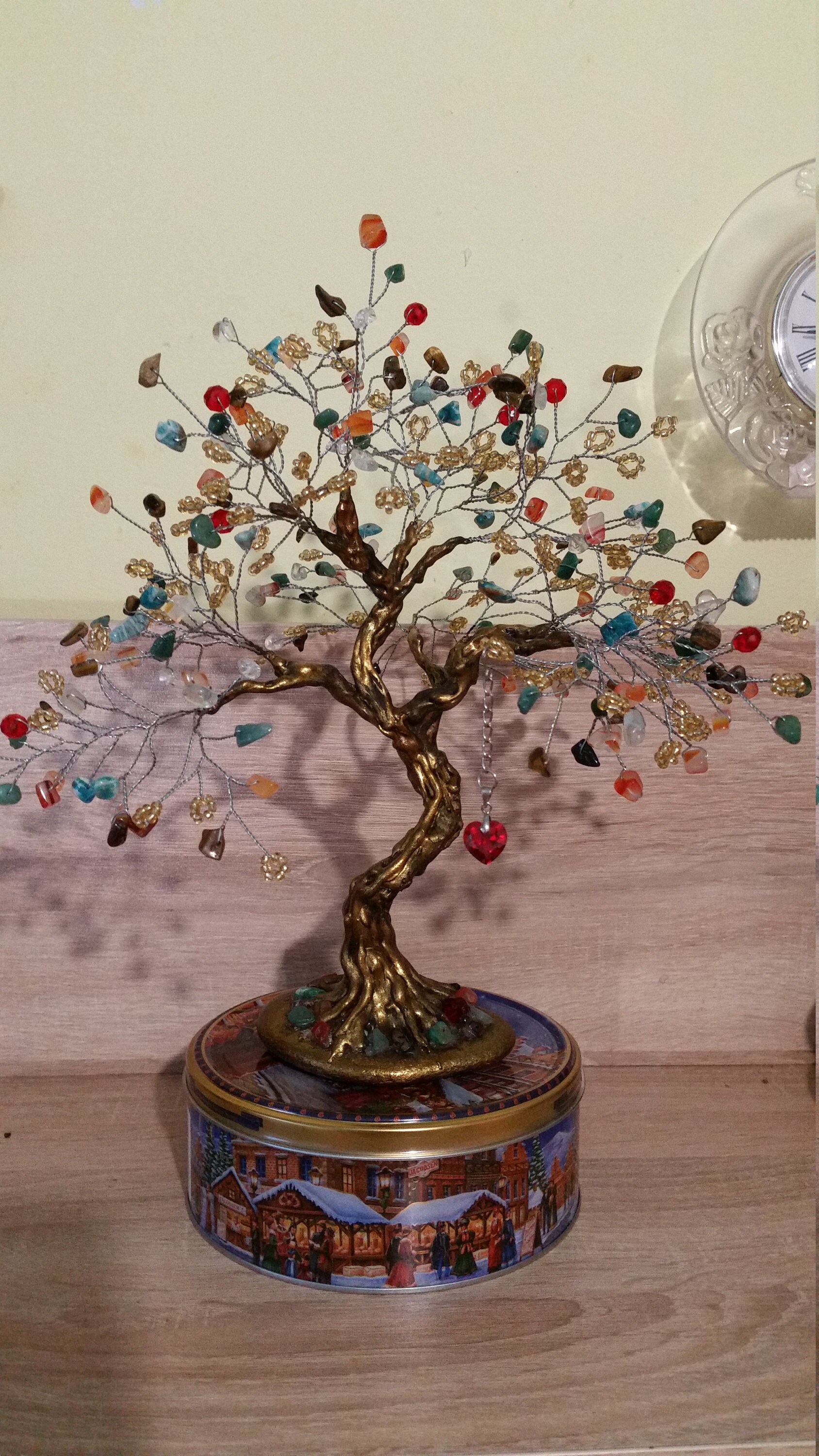 Charm Tree,gemstone Tree of Life,love Gift,anniversary Gift,crystal ...