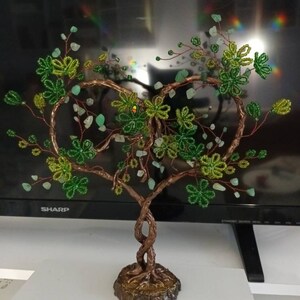 Gemstone Tree of Life,beaded Aventurine Heart-tree of Love and Harmony ...