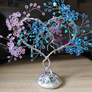 Gemstone Tree of Life Heart Wire Sculpture Love Gift Anniversary Gift ...