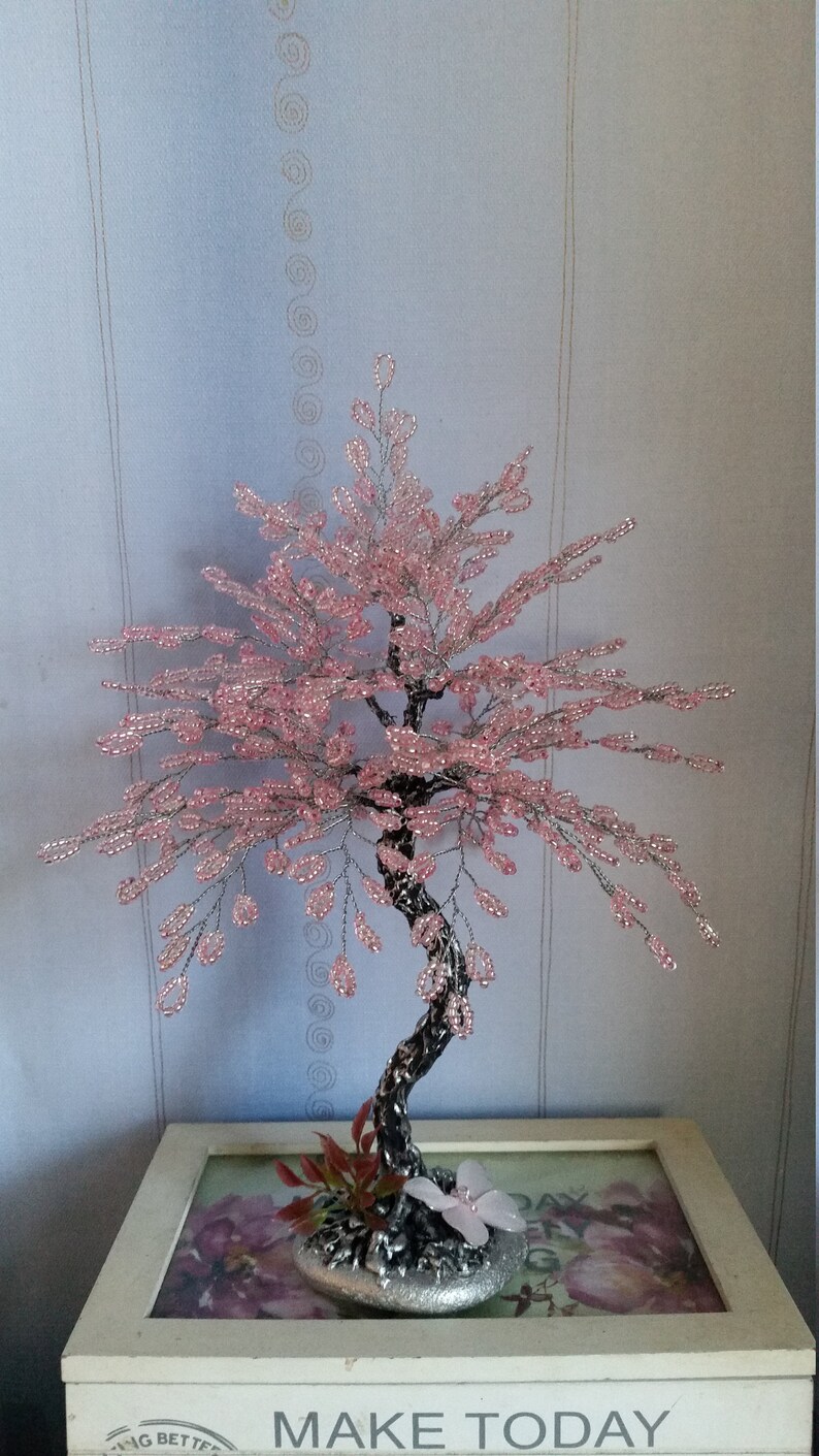 Bead Tree Pink Tree Woman Gift Baby Gift Love Gift | Etsy