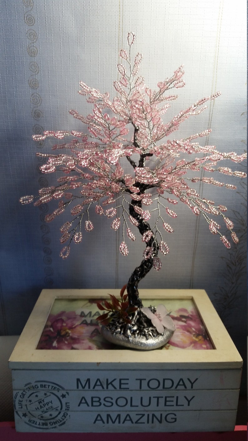 Bead Tree Pink Tree Woman Gift Baby Gift Love Gift | Etsy