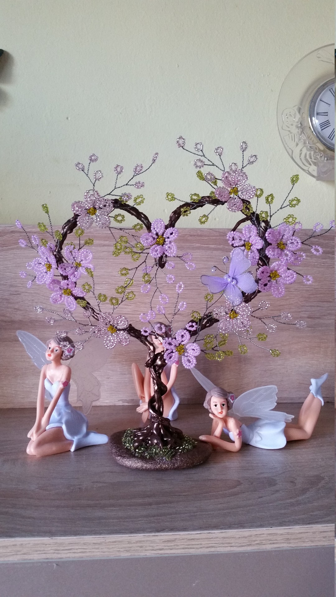 Beads Tree - Heart ,tree of Love,spring Blossom Purple-pink Tree ...