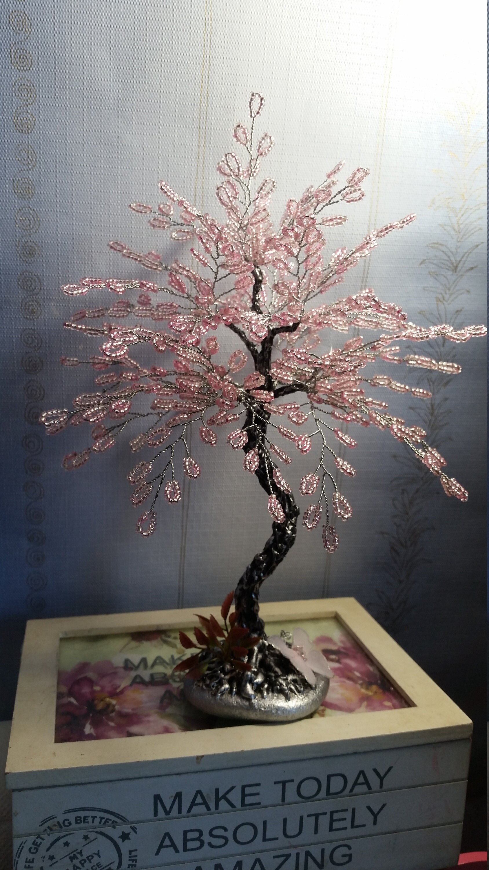 Bead Tree Pink Tree Woman Gift Baby Gift Love Gift | Etsy