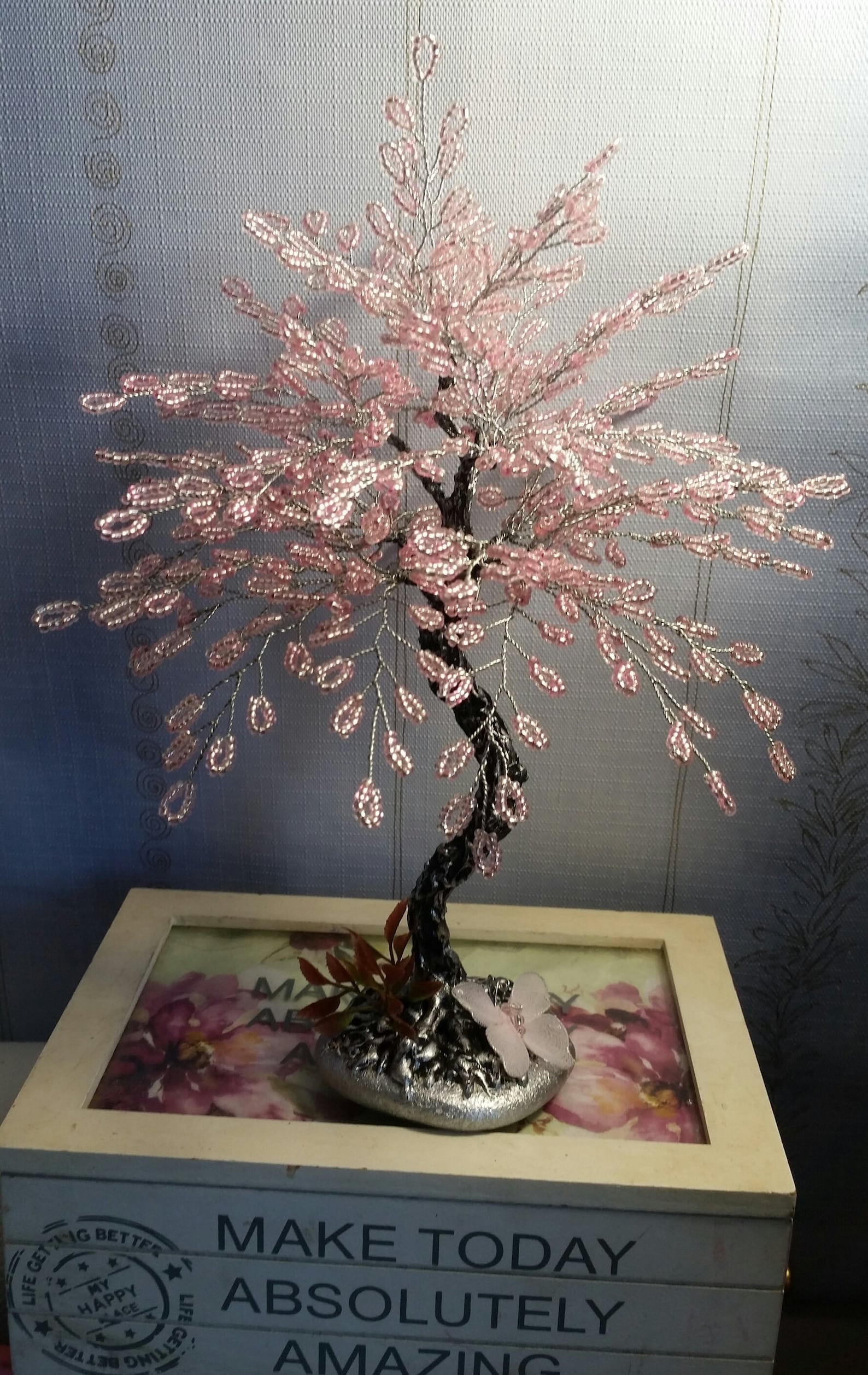 Bead Tree Pink Tree Woman Gift Baby Gift Love Gift | Etsy