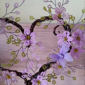 Beads Tree - Heart ,tree of Love,spring Blossom Purple-pink Tree ...
