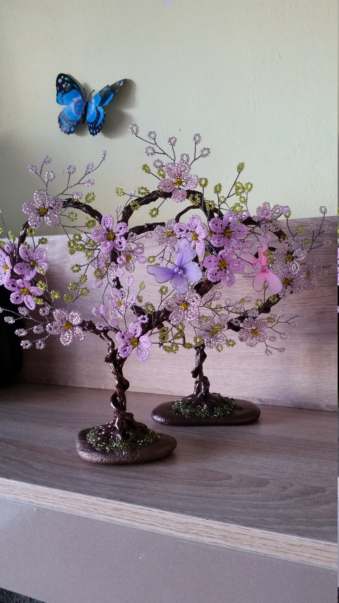 Beads Tree Heart tree of Lovespring Blossom Purple-pink - Etsy