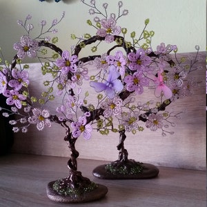 Beads Tree - Heart ,tree of Love,spring Blossom Purple-pink Tree ...