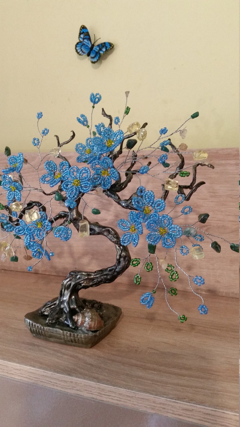 Blue Magic Tree Nephrite Tree of Life Citrine Gemstone Tree Sculpture ...