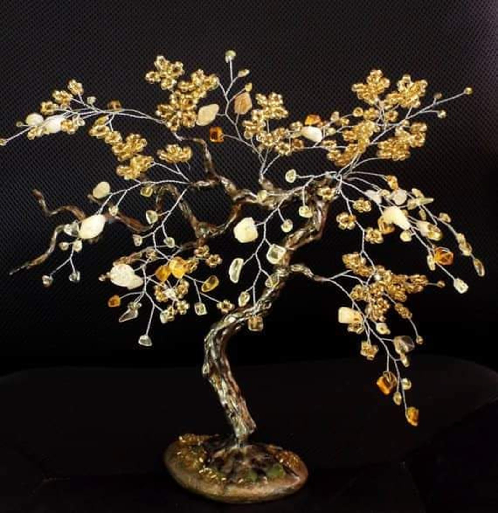 Gemstone Tree Feng Shui Tree of Success Crystal Tree Anniversary Gift ...