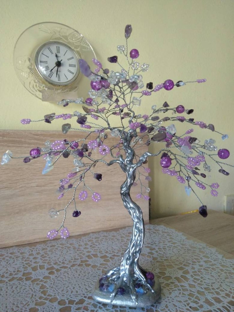 Gemstone Tree of Love Amethyst Tree Opalite Tree Bead Tree - Etsy