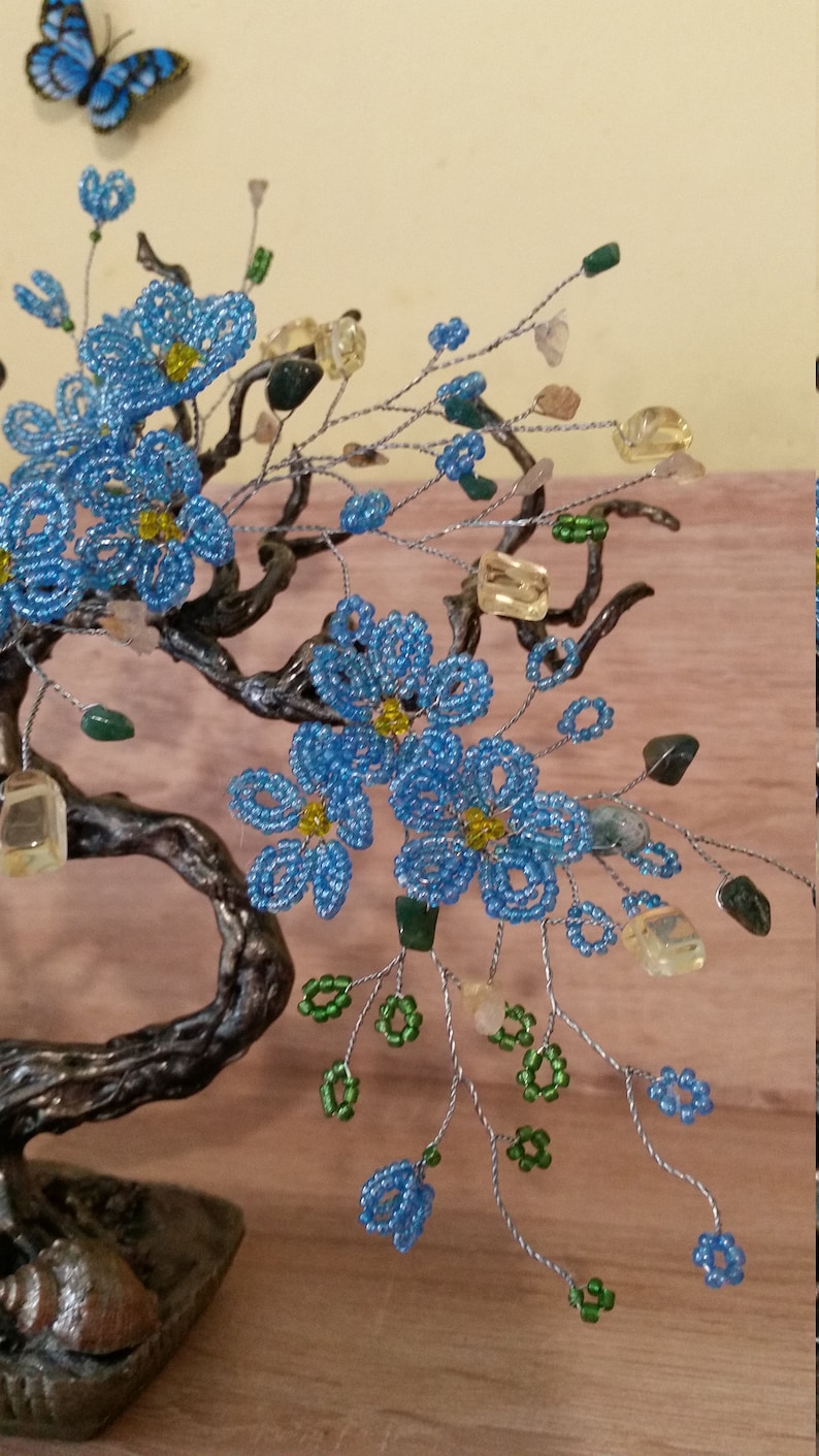 Blue Magic Tree Nephrite Tree of Life Citrine Gemstone Tree Sculpture ...