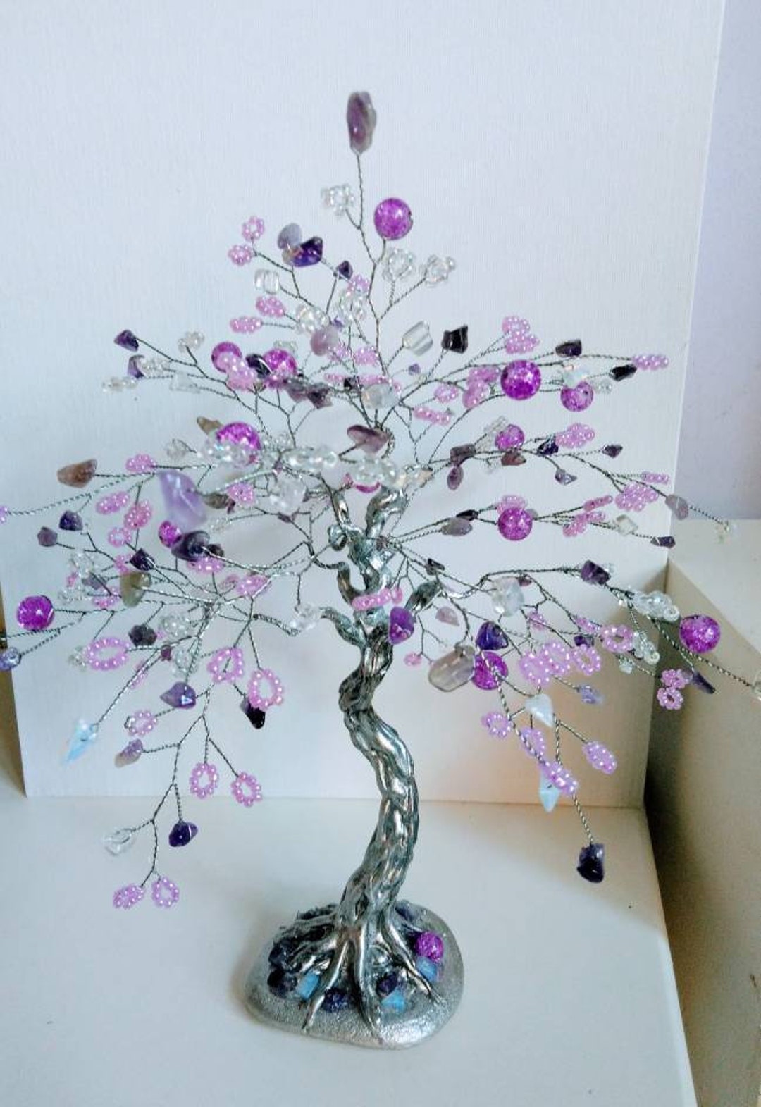 Gemstone Tree of Love Amethyst Tree Opalite Tree Bead Tree Wire ...