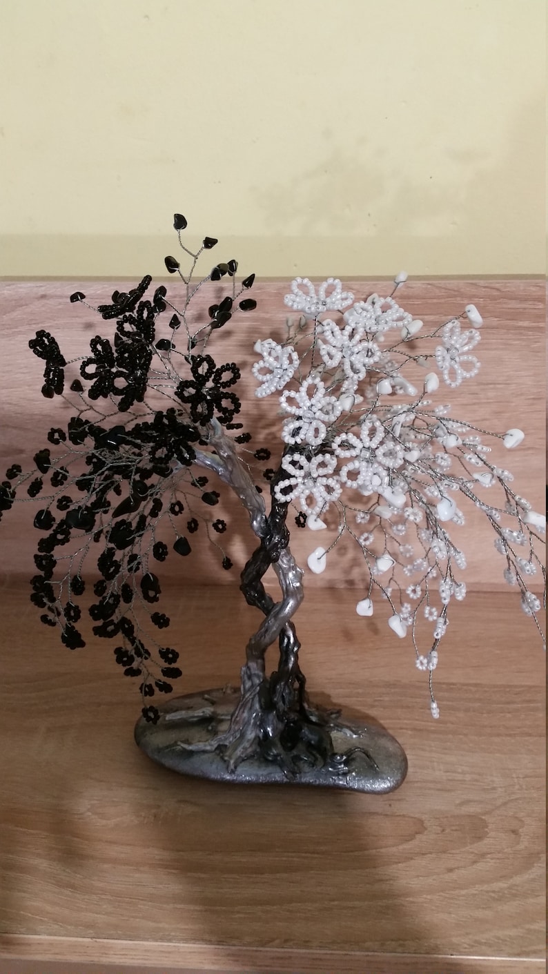 Gemstone Treeonyx Agate Tree of Lifeyin Yang Bonsaicharm - Etsy