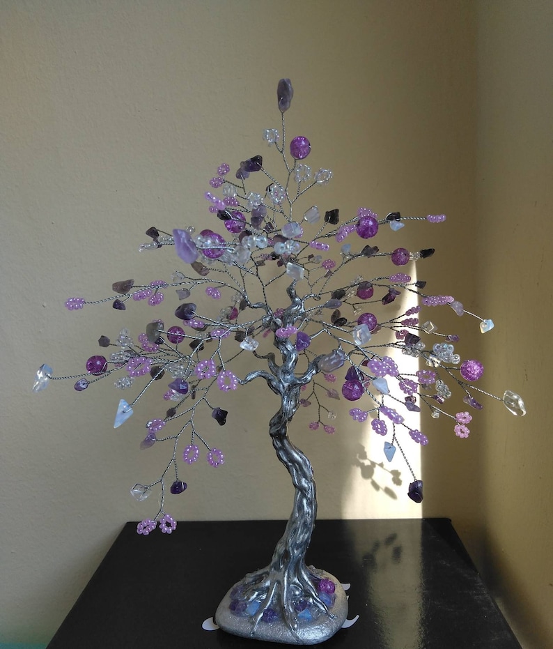 Gemstone Tree of Love Amethyst Tree Opalite Tree Bead Tree - Etsy