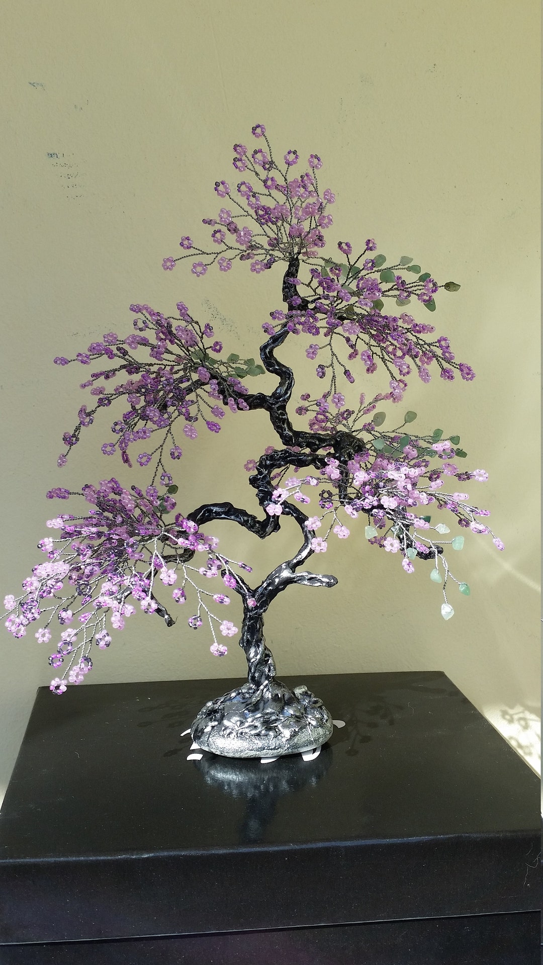 Bead Tree Gemstone Tree of Life Lilac Aventurine Amethyst Tree Amber ...