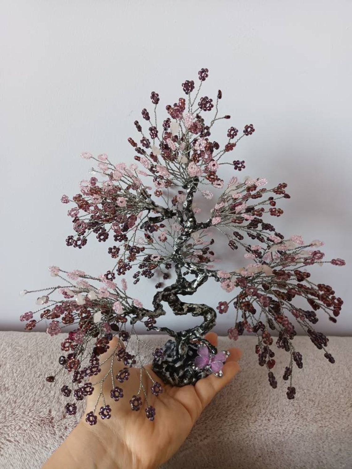 Crystal Tree of Life,garnet Bonsai-tree,rose Quartz Crystal Tree,feng ...