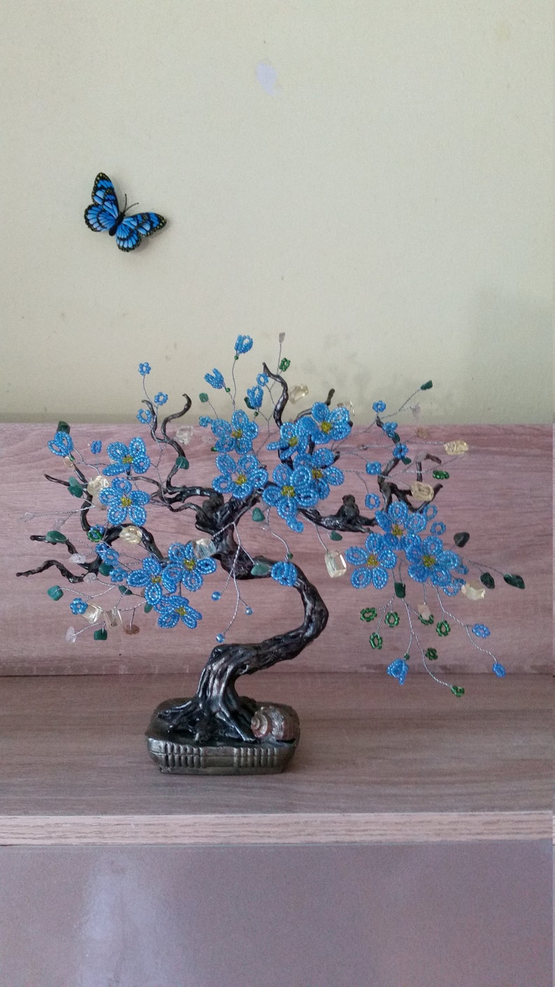 Blue Magic Tree Nephrite Tree of Life Citrine Gemstone Tree Sculpture ...