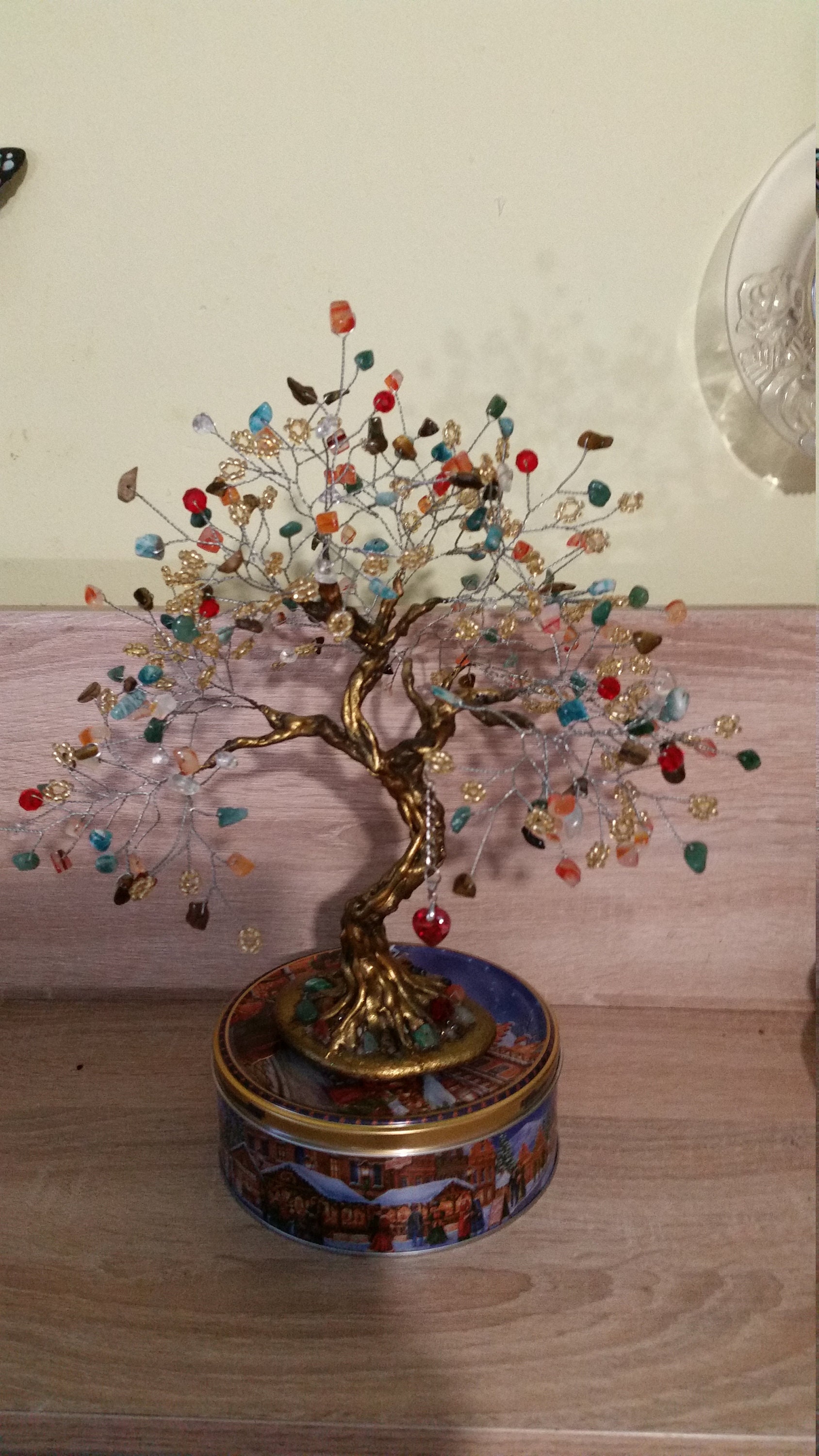 Charm Tree,gemstone Tree of Life,love Gift,anniversary Gift,crystal ...