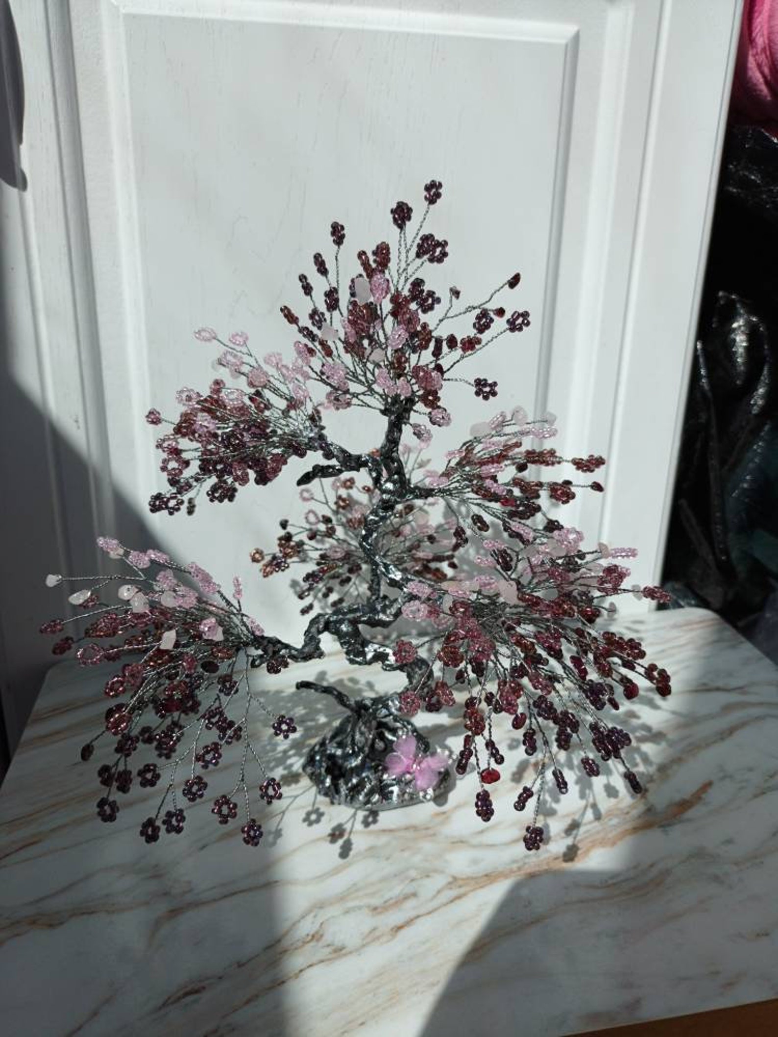 Crystal Tree of Life,garnet Bonsai-tree,rose Quartz Crystal Tree,feng ...