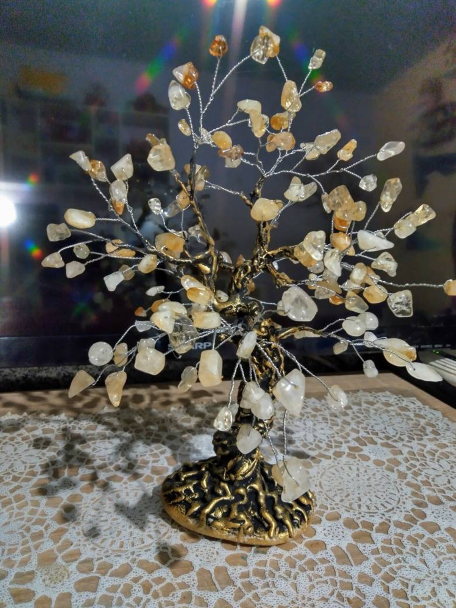 Crystal Tree of Life Citrine Tree Sculpturefeng Shui Tree of - Etsy