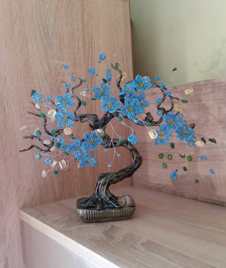 Blue Magic Tree Nephrite Tree of Life Citrine Gemstone Tree Sculpture ...