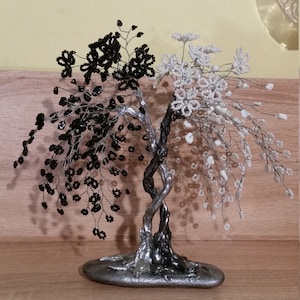 Gemstone Tree,onyx Agate Tree of Life,yin Yang Bonsai,charm Gift ...