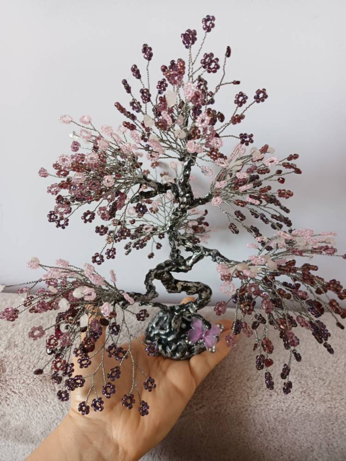 Crystal Tree of Life,garnet Bonsai-tree,rose Quartz Crystal Tree,feng ...