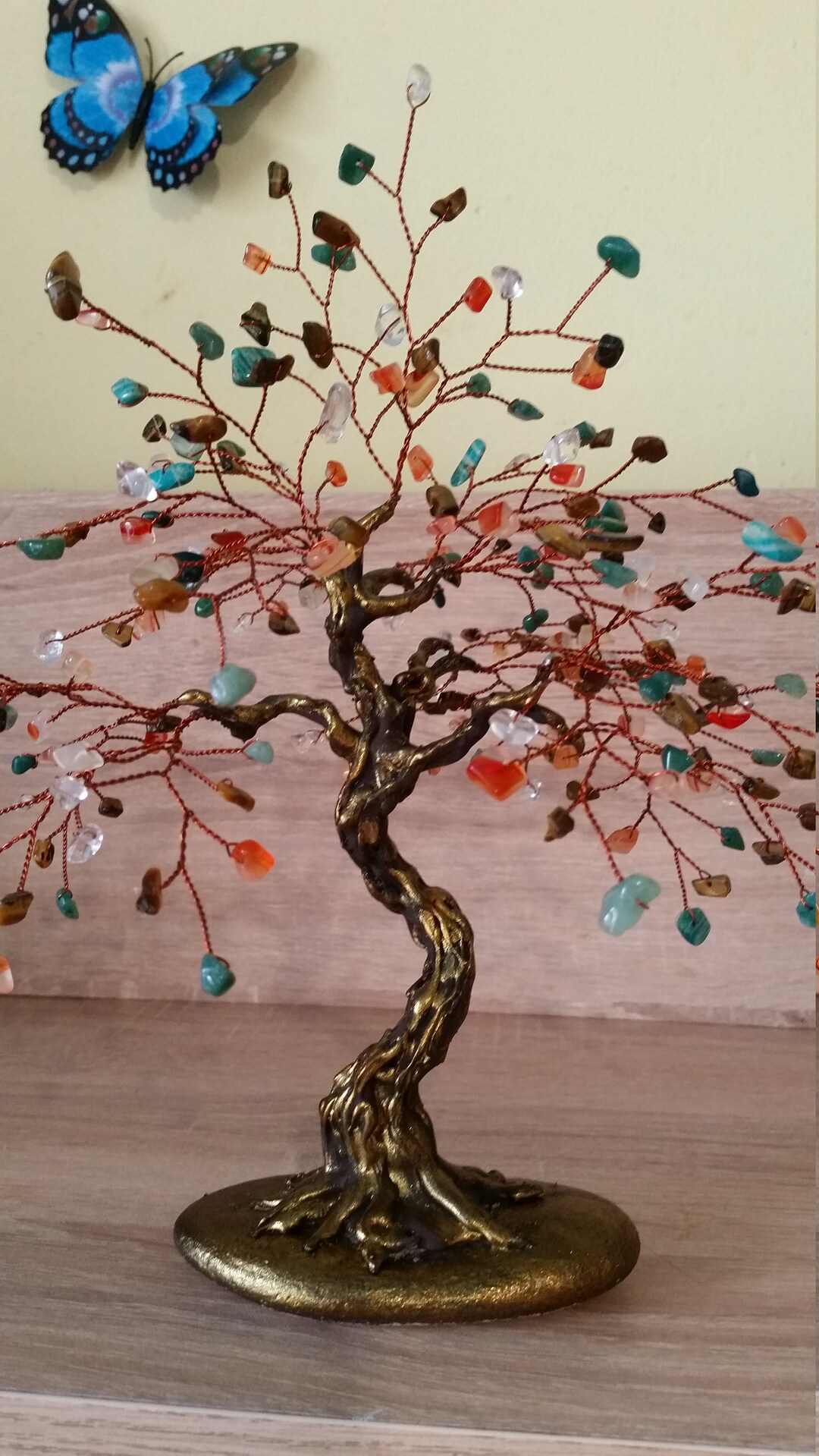 Charm Gift Gemstone Tree Anniversary Gift Feng Shui Tree of Life 5 ...